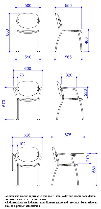 Sedia fissa Wendy Soft, telaio verniciato alluminio, sedile e schienale ...